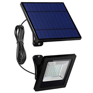 awanber solar powered lights outdoor, bright white light ip65 waterproof auto dusk to dawn 350° adjustable solar security flood lights for barn, garden, garage, pathway, yard, patio, lawn, balcony