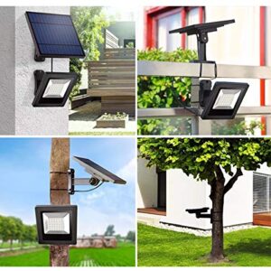 Awanber Solar Powered Lights Outdoor, Bright White Light IP65 Waterproof Auto Dusk to Dawn 350° Adjustable Solar Security Flood Lights for Barn, Garden, Garage, Pathway, Yard, Patio, Lawn, Balcony