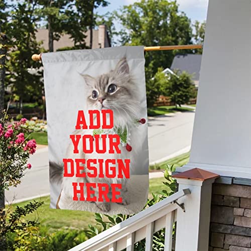 Custom Garden Flag Personalized Design Your Favorite Text Picture Photo Double Sided Printed Garden Flags Good Wrinkle Resistance Durable Not Easy To Fade Yard Flag For Courtyard Balcony Garden Etc 12 X 18 In