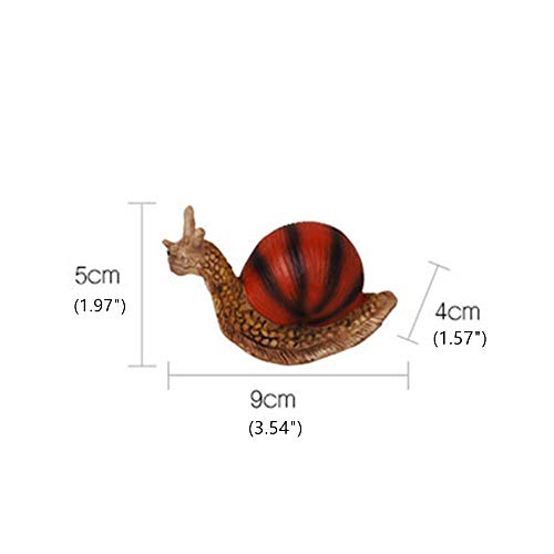 Cute Snail Garden Decor Animal Statue Yark Animal Sculpture Indoor Outdoor Art Décor 3.54 Inch Resin