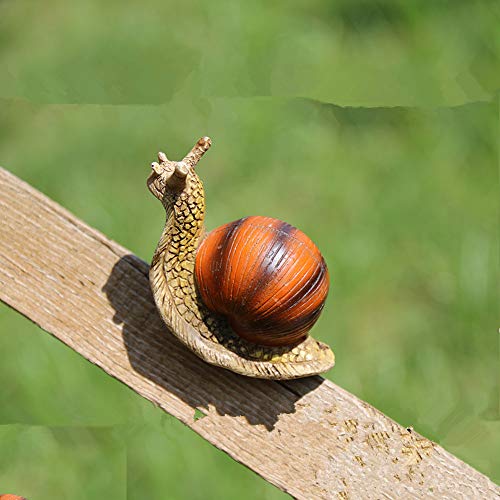 Cute Snail Garden Decor Animal Statue Yark Animal Sculpture Indoor Outdoor Art Décor 3.54 Inch Resin