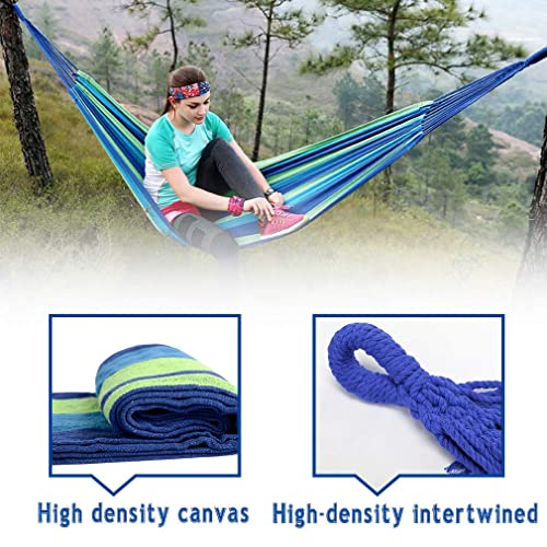 Vnewone Hammock with Stand 2 Person Heavy Duty Portable Hammock Stand with 9 FT Space Saving Steel Stand Portable Carrying Case Weather-Resistant Finish for Outdoor or Indoor Patio Backyard Garden