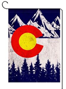 flchwy colorado flag mountain colorado states garden flag 12.5x 18 inch,colorado co flags c flag vintage mountain garden flag double sided outside yard outdoor decoration