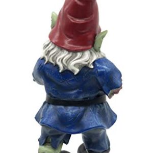 FICITI Zombie Gnome Evil Gnome Scary Gnome Walking Dead Gnome Gnombia Garden Statue, Halloween Decoration - 10 inches