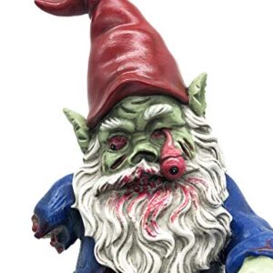 FICITI Zombie Gnome Evil Gnome Scary Gnome Walking Dead Gnome Gnombia Garden Statue, Halloween Decoration - 10 inches