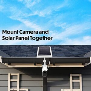 Wasserstein 2-in-1 Universal Pole Mount for Camera & Solar Panel Compatible with Wyze, Blink, Ring, Arlo, Eufy Camera (White) - Mount Only, Solar Panel and Camera Not Included