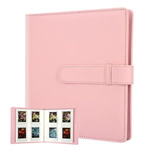 256 pockets photo album for fujifilm instax mini 11 12 9 7+ 40 evo liplay 90 8 instant camera/mini link sp-1 printer, photo album for polaroid zink 2×3″ photo/mint zip instant camera printer (pink)