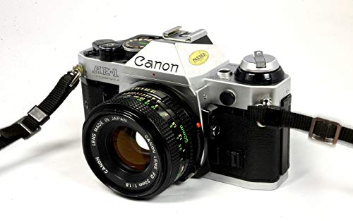 Vintage Canon AE-1 Program 35mm SLR Camera with 50mm 1:1.8 Lens