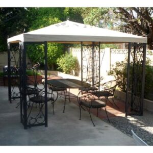 garden winds fleur de lis finial gazebo replacement canopy top cover – riplock 500