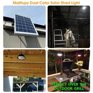 Solar Lights Indoor Outdoor Home IP65 Waterproof 120LED Solar Pendant Light with Dimmable Remote Control Cool Warm White Bright Solar Celing Light for Shed Storage Bathroom Barn Porch Balcony Carport