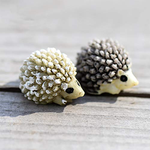 MAOMIA 21 Pcs Mini Hedgehog Figurines, Fairy Garden Hedgehog Miniature Figurines Moss Landscape DIY Terrarium Crafts Ornament Accessories Outdoor Decor