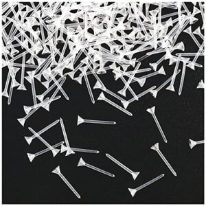 itrolle 300pcs mini plastic pin stakes for figurines miniature fairy garden to decorate terrarium bonsai cactus moss landscape