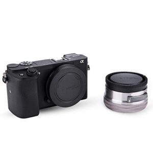 Camera Body & Rear Lens Cap Cover for Sony E Mount ZV-E1 ZV-E10 A1 A7C A7R V IV III A7 IV III II A7S III II A6600 A6500 A6400 A6300 Replace Sony ALC-B1EM -2 Packs