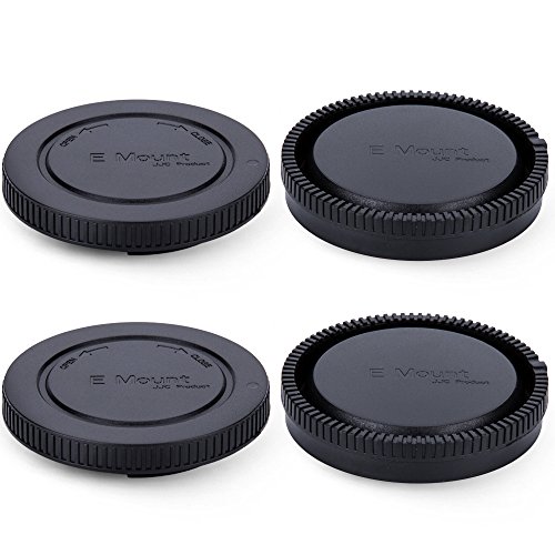 Camera Body & Rear Lens Cap Cover for Sony E Mount ZV-E1 ZV-E10 A1 A7C A7R V IV III A7 IV III II A7S III II A6600 A6500 A6400 A6300 Replace Sony ALC-B1EM -2 Packs