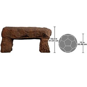 Design Toscano Stonehenge Sculptural Garden Bench, Terracotta Finish