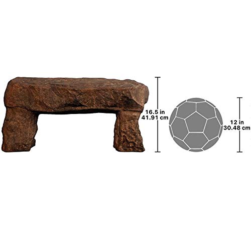 Design Toscano Stonehenge Sculptural Garden Bench, Terracotta Finish