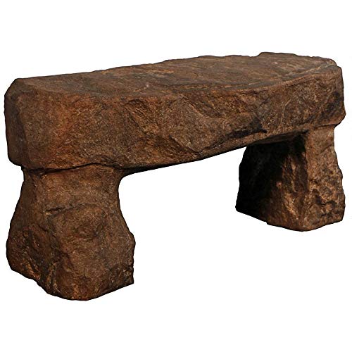 Design Toscano Stonehenge Sculptural Garden Bench, Terracotta Finish