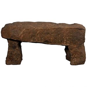 Design Toscano Stonehenge Sculptural Garden Bench, Terracotta Finish