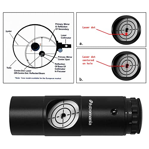 Astromania Alignment 1.25" Next Generation Laser Collimator for Newtonian Telescopes - with This Laser You can collimate Your Newtonian Telescope in just a Few Minutes!