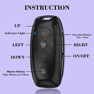 Bomilado Shutter Remote Control for iPhone Camera & TikTok Remote, Camera Wireless Remote Control for Android-Can Use to Scroll Videos for TikTok,Turn Pages and Adjust Volume-Compatible with Tablets