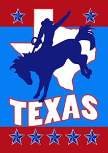 toland home garden 1112093 texas bucking bronco 12.5 x 18 inch decorative, garden flag