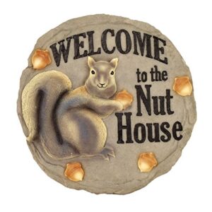 spoontiques – garden décor – nut house stepping stone – decorative stone for garden