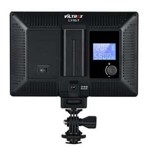 VILTROX L116T Key Light Kit with 2200mAh Battery, On Camera LED Video Light Panel, 3300K-5600K Vlog Lighting, for Conference Live Broadcast Studio Photography Recording YouTube