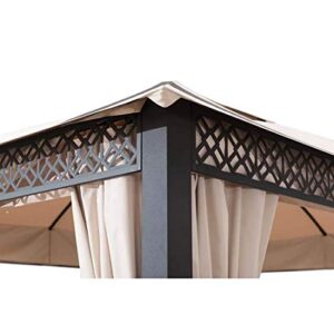 Garden Winds Replacement Canopy Top Cover Compatible with The Fabric Top Gazebo A101014701 - Riplock 350