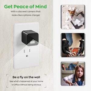 ALPHA TECH USB Hidden Camera Charger - 1080p HD Spy Camera No WiFi Needed - Mini Nanny Cam Wall Charger - Secret Hidden Cameras for Home Security, Office, Baby, Pets