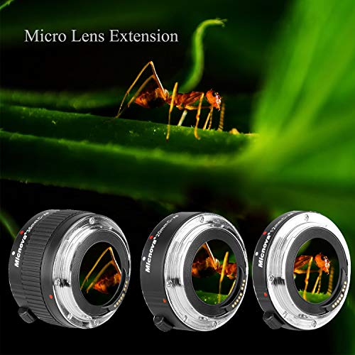 Macro Lens Tube Extension for Canon DSLR, Micnova KK-C68 Pro Auto Focus Macro Extension Tube Set for Canon EOS EF & EF-S Mount 5D2 5D3 6D 650D 750D Film Cameras (12mm 20mm and 36mm Tubes)