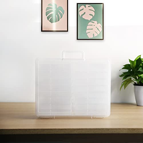 Naivees Photo Storage Case 4" x 6" Photo Storage Boxes Inner Photo Organizer Boxes Clear Plastic Picture Boxes Transparent Craft Keeper Photo Containers for Photos, Pictures,Art (16 Pack Inner Box)