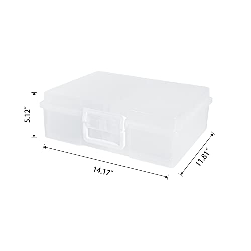 Naivees Photo Storage Case 4" x 6" Photo Storage Boxes Inner Photo Organizer Boxes Clear Plastic Picture Boxes Transparent Craft Keeper Photo Containers for Photos, Pictures,Art (16 Pack Inner Box)