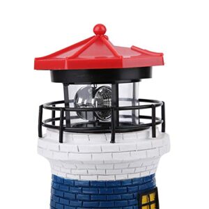 XinPengtai Solar Revolving Lighthouse Waterproof Outdoor Sensor Light Unique Garden Decoration Landscape Lights for Garden Courtyard Decoration,Red+blue+white,SZ3119200061112-896-1626155261,Medium