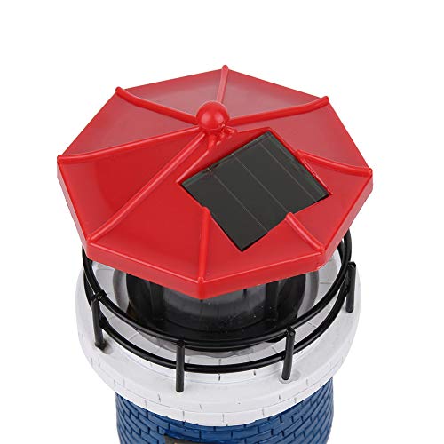 XinPengtai Solar Revolving Lighthouse Waterproof Outdoor Sensor Light Unique Garden Decoration Landscape Lights for Garden Courtyard Decoration,Red+blue+white,SZ3119200061112-896-1626155261,Medium