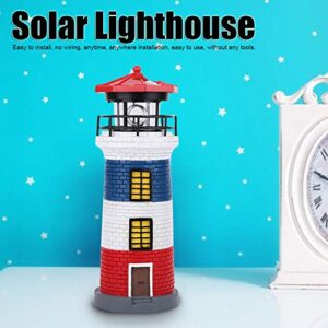 XinPengtai Solar Revolving Lighthouse Waterproof Outdoor Sensor Light Unique Garden Decoration Landscape Lights for Garden Courtyard Decoration,Red+blue+white,SZ3119200061112-896-1626155261,Medium