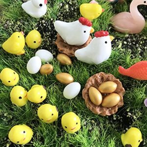 JKanruh 101 Pieces Miniature Animals,Fairy Garden Accessories,Miniature Toy Animals Ornament Kits Set for DIY,Fairy Garden Dollhouse,DIY Terrarium,Flower Pots Ornaments,Craft Decor