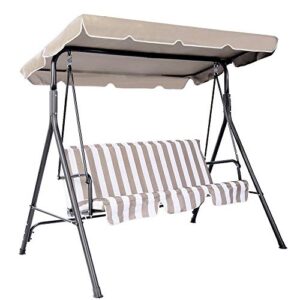 Swing Canopy Replacement, Waterproof Swing Top Cover Canopy 300D Replacement Garden Patio Porch Yard Outdoor, Top Cover Only. 77''x43'' (Khaki), White,green