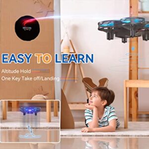 UranHub Mini Drone for Kids, Indoor Beginner Drone RC Quadcopter Helicopter with Altitude Hold, Headless Mode, 3D Flip, Speed Adjustment and 3 Batteries