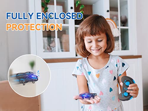 UranHub Mini Drone for Kids, Indoor Beginner Drone RC Quadcopter Helicopter with Altitude Hold, Headless Mode, 3D Flip, Speed Adjustment and 3 Batteries