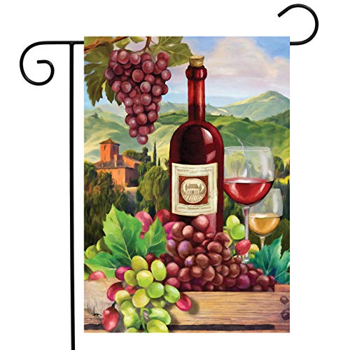 Wine Country Summer Garden Flag Vineyard Grapes 12.5" x 18" Briarwood Lane