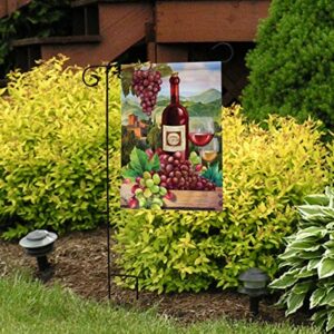 Wine Country Summer Garden Flag Vineyard Grapes 12.5" x 18" Briarwood Lane