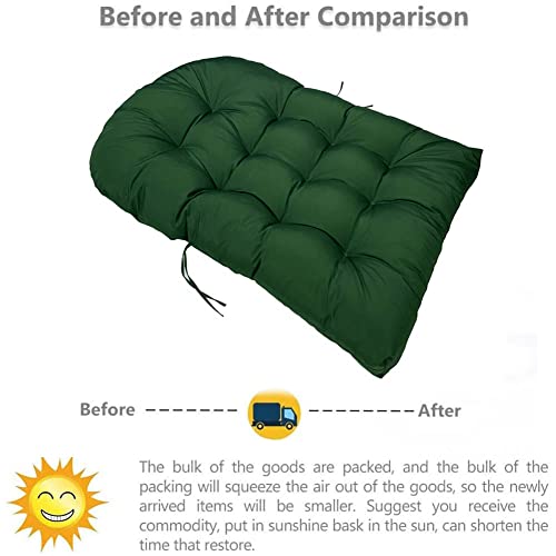 BOOMSHY Waterproof Swing Egg Chair Cushion 47 X 35In Indoor/Outdoor Hammock Chair Cushion Washable Hanging Basket Seat Cushion (Only Cushion) (Peacock Blue)