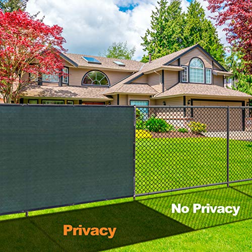 Amagabeli 6’x50' Shade Cloth Taped Fence 90% Blockage Privacy Fabric Screen Heavy Duty 6ft for Railing Cover Fence Fabric Screen Windscreen Outdoor 6ft Patio Sun Mesh UV Resistant Backyard Green