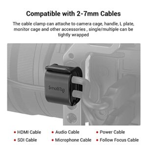 SmallRig Camera Cable Clamp (4 pcs) for HDMI / SDI / Microphone Cable, DSLR Camera Cable Lock Mount Support 2-7mm Cable - 3685