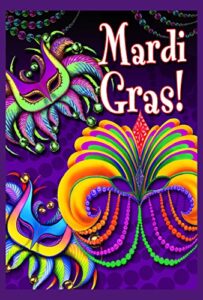 toland home garden 102125 happy mardi gras mardi gras flag 28×40 inch double sided mardi gras garden flag for outdoor house party flag yard decoration