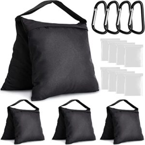 4 packs sandbags weight bags for light stand photography video equipments, heavy duty saddlebags for backdrop stand, photo tripod, canopy, pop up tents, umbrella base, fishing chair, picnic table