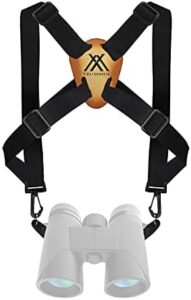 trummul binocular harness strap best chest harness strap for hunters photographers and golfers (black)