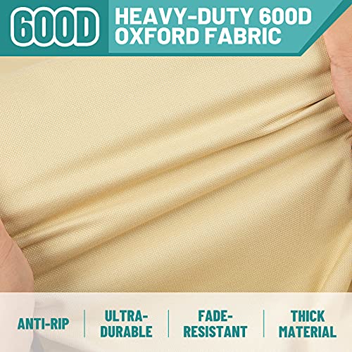 Rectangular Patio Table Cover for Extra Large Table, Waterproof Outdoor Lawn Patio Furniture Covers for Outdoor Rectangle Table and Chairs, Anti-UV, Rip/Dirt/Snow Resistant, 84"W x 44"D x 23"H