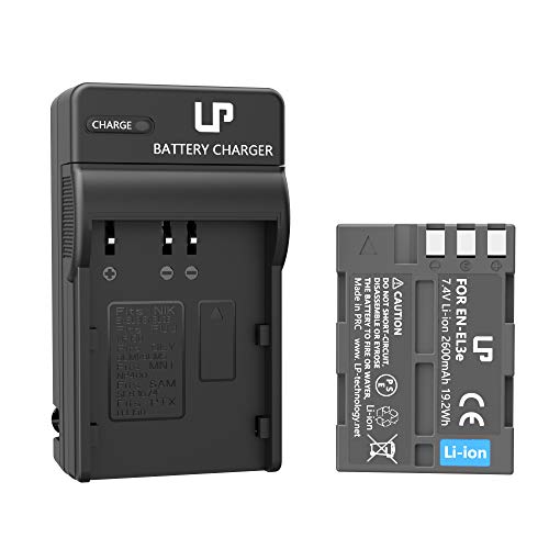 EN-EL3e Battery Charger Pack, LP Replacement for Nikon EN EL3e, EL3, EL3a, MH-18, MH-18a, MH-19, Compatible with Nikon D700, D300s, D300, D200, D100, D90, D80, D70s, D70, D50, MB-D200, MB-D10 & More