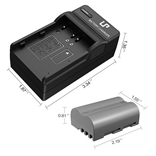 EN-EL3e Battery Charger Pack, LP Replacement for Nikon EN EL3e, EL3, EL3a, MH-18, MH-18a, MH-19, Compatible with Nikon D700, D300s, D300, D200, D100, D90, D80, D70s, D70, D50, MB-D200, MB-D10 & More